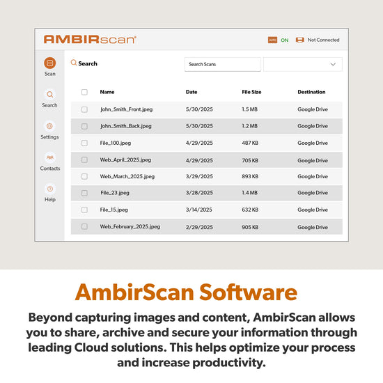 ImageScan Pro 490i Duplex ID Card and Document Scanner with AMBIRscan