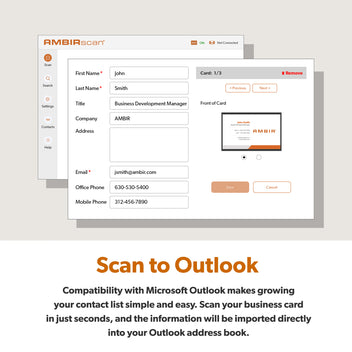 Duplex A6 ID Card Scanner with AMBIRscan Business Card (DS687-BCS)